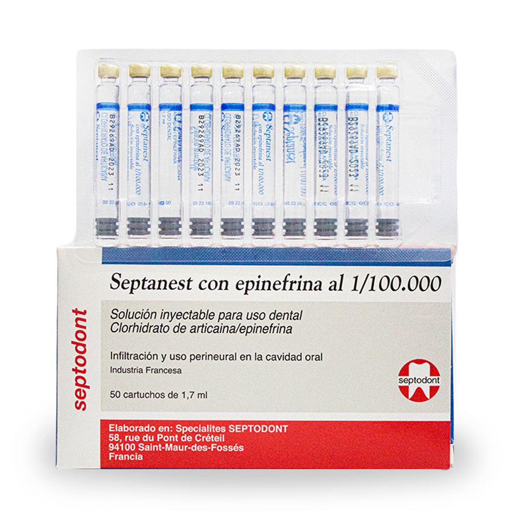 ANESTESIA SEPTANEST 1/1.000.000 - grimbergdentales