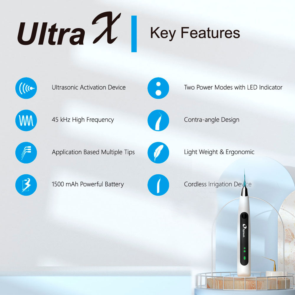 Ultra X Ultrasonido Activación Endodoncia. Eighteeth - grimbergdentales